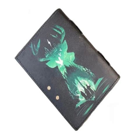 Soft Bound Black Harry Potter Voldemort Print Leather Journal For