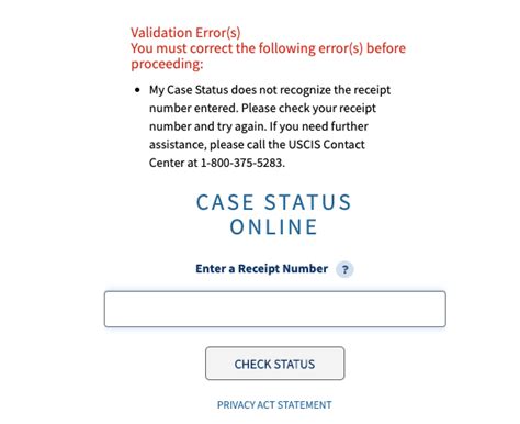 USCIS Receipt Number Validation Error Removing Conditions On