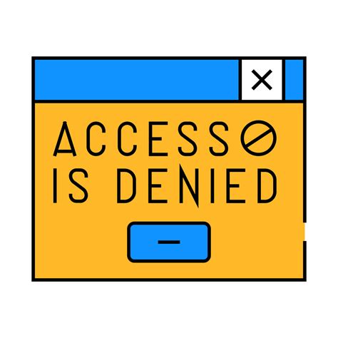Denied Access Icon Color Illustration 49828621 Vector Art At Vecteezy