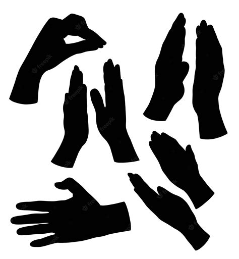 Premium Vector Hand Sign And Symbol Silhouette