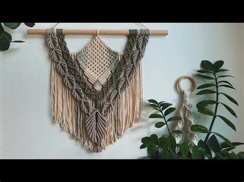 BOHO macrame wall hanging tutorial Home decor idea DIY YouTube Borsa macramè Macramè