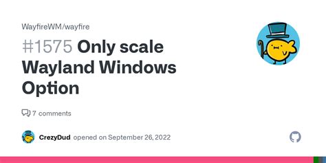 Only Scale Wayland Windows Option · Issue 1575 · Wayfirewmwayfire