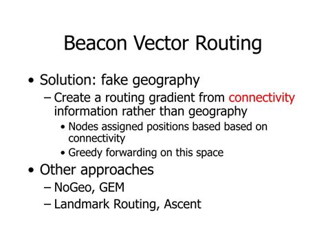 ppt beacon vector routing towards scalable routing for sensor