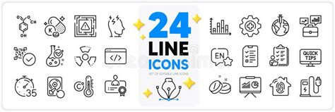 Icons Set Of Seo Script Chemistry Lab And Qr Code Line Icons For Web App Vector Stock Vector