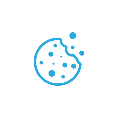 Eps10 Blue Vector Browser Cookie Abstract Line Art Icon Isolated On