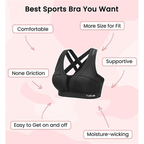 Yvette Women High Impact Sports Bras Criss Cross Back Sexy Running Bra