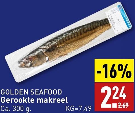 Golden Seafood Gerookte Makreel 300g Aanbieding Bij Aldi