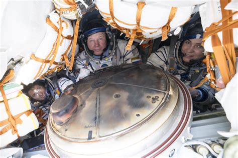 A Soyuz Capsule Carrying 3 Crew From The International Space Station