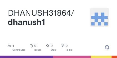 GitHub DHANUSH31864 Dhanush1
