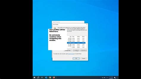 How To Remove Old User Profiles Using Advanced System Settings Windows 10 Youtube