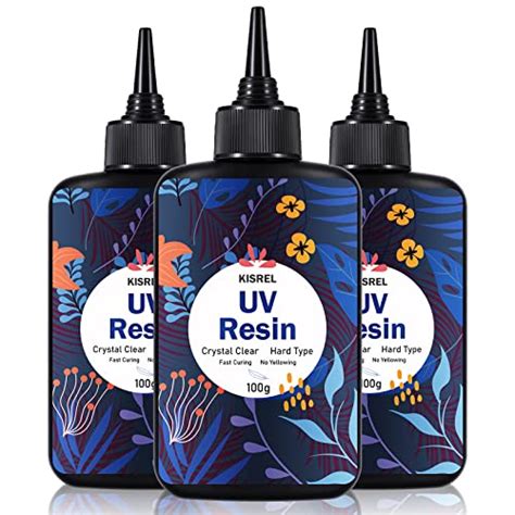 Kisrel Uv Resin 300g Upgraded Uv Resin Kit Hard Type Crystal Clear Ultraviolet Curing Uv