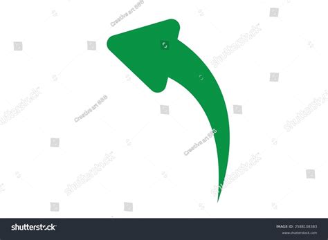 Green Curved Graph Arrow Icon Arrow Stock Vector Royalty Free