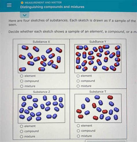 MEASUREMENT AND MATTER Distinguishing Compounds And Mixtures Here Are