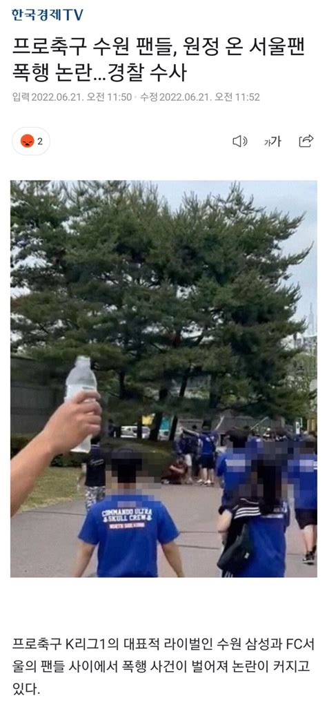 프로축구 수원 팬들 원정 온 서울팬 폭행 논란경찰 수사 국내축구 에펨코리아