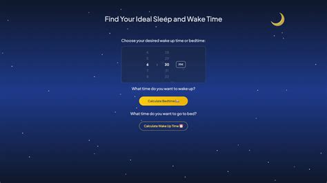 Sleep Calculator Sleep Cycles Rem And Wake Up Time