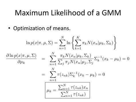 Lecture 18 Gaussian Mixture Models And Expectation Maximization Pptx