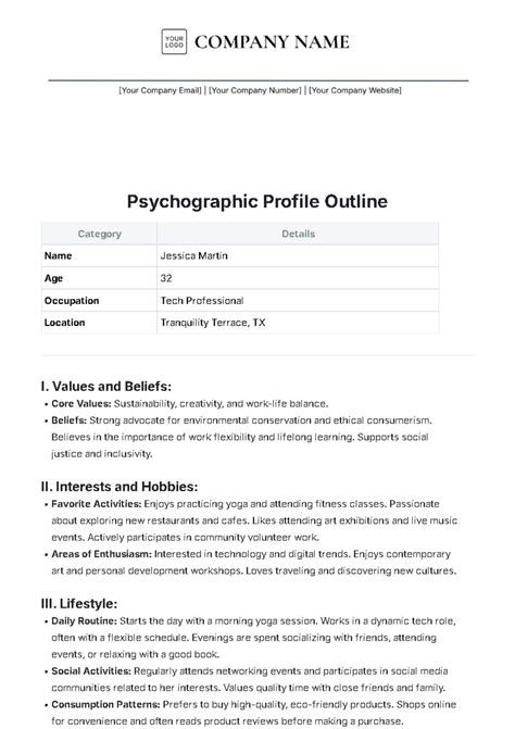 Free Customer Profile Templates To Edit Online And Print