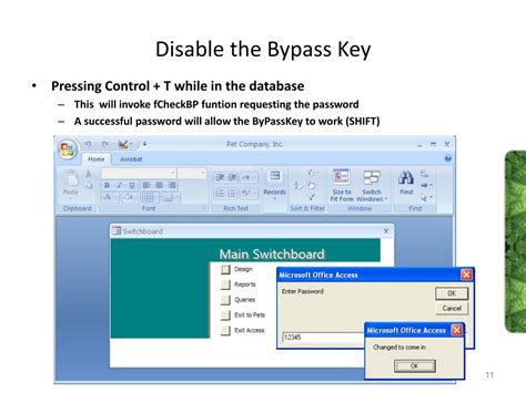 Ppt Access 2007 Tutorial 12 Securing A Database Powerpoint