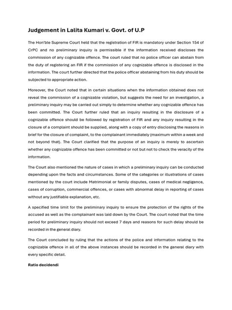 Important Case Laws Pdf Arrest Detention Imprisonment