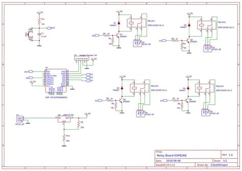 ESP8266 Relay Board EasyEDA