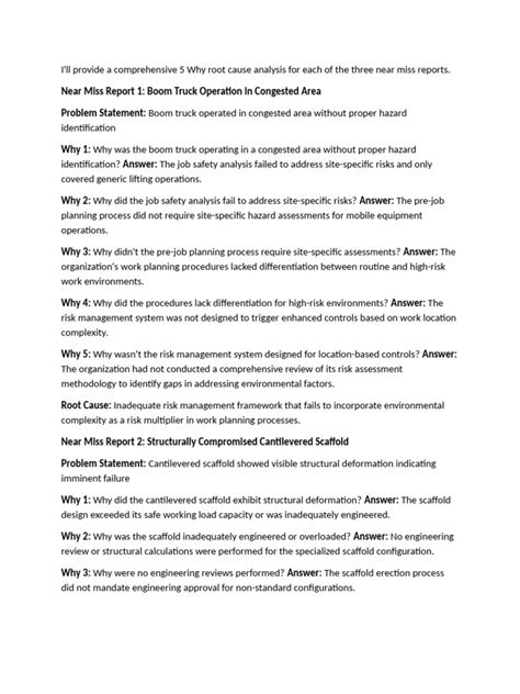 5 Why Analysis Pdf Risk Risk Management