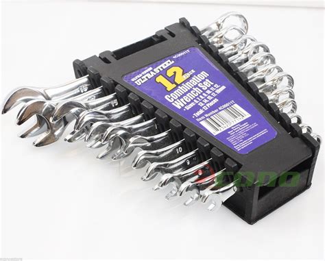 12 Pc Mm Ratchet Ratcheting End Combination Gear Geared Wrench Tool Set
