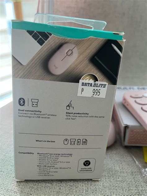 Logitech K380 Multi Device Bluetooth Keyboard And Logitech M350 Pebble Mouse W Free Portable