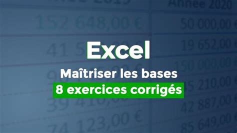 Maîtriser Les Bases Dexcel 8 Exercices Corrigés