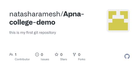 Github Natasharameshapna College Demo This Is My First Git Repository