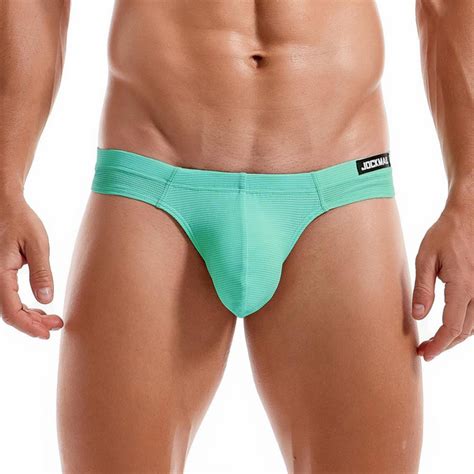 Mens Briefs Underwear Surf Swimwear Male Ice Silk Mesh Breathable