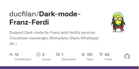 Issues Ducfilan Dark Mode Franz Ferdi Github