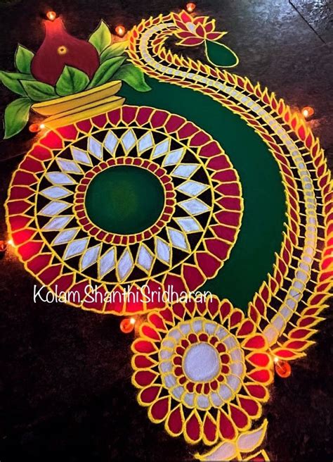 Creative Peacock Rangoli Design Artofit