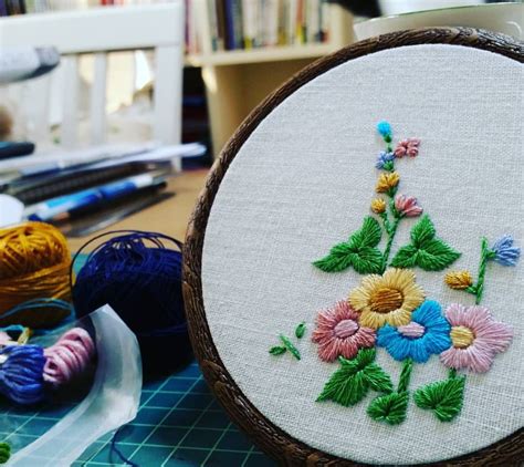 아 이쁘다 소소한 작업 자수타그램 Bordado