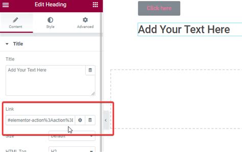how to open an elementor popup from a link url or menu item