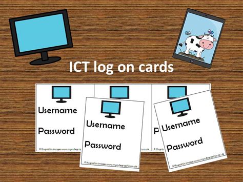 ICT Log On Cards Teaching Resources