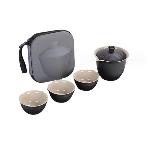 Комплект от 4 части за китайски чай Gaiwan 3 чаши готови за
