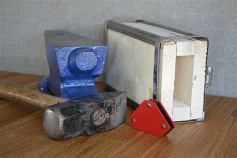 Blacksmith Forge Kit One Brick Anvil Hammer Torch Tongs And