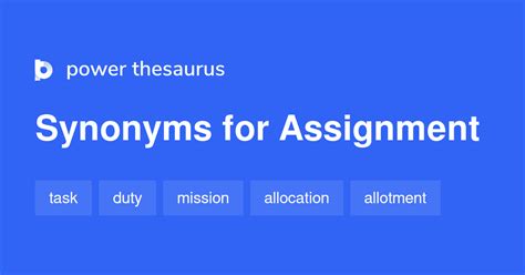 Assignment Synonyms 1 524 Similar Words And Phrases