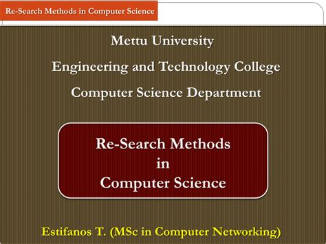 Pdf Lecture Iv Re Search Methods Pg Sci Tech With Estif