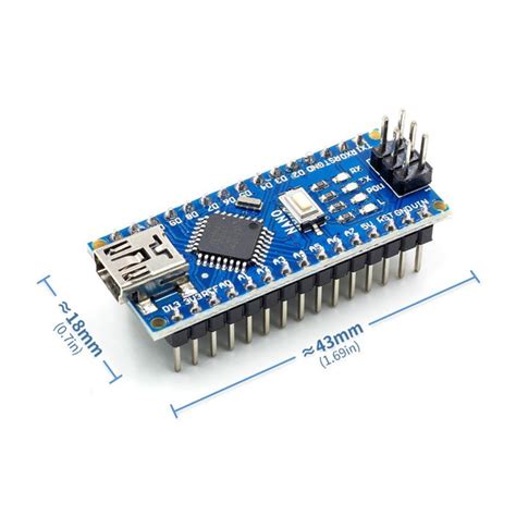 Микроконтроллер Arduino Nano V30 Usb Mini B Atmega328p Ch340g