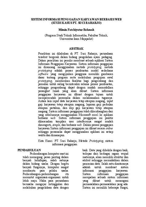Pdf 08 Sistem Informasi Penggajian Karyawan Berbasis Web