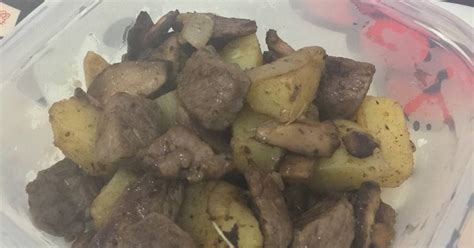 Resep Diet Mayo Day 7 Lunch Tumis Daging Kentang Jamur Oleh Mourena