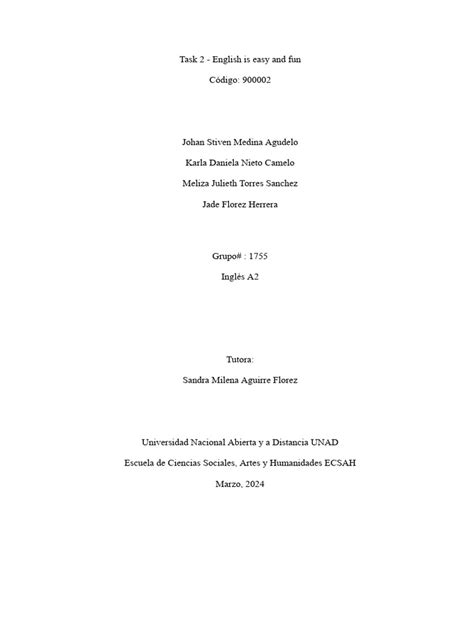 task 2 english is easy and fun pdf diana