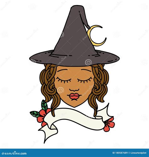 Human Witch Character Face Illustration Stock Vector Illustration Of