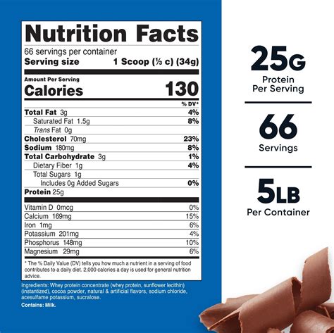 Whey Protein Concentrate Powder Chocolate 5 Lb Fitnmeet