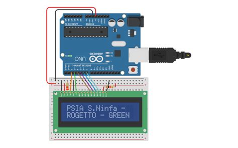 Circuit Design Prof Licari Arduino Lcd Display A Scorrimento Tinkercad