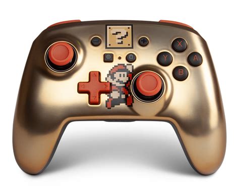 Powera Enhanced Wireless Controller For Nintendo Switch Retro Gold