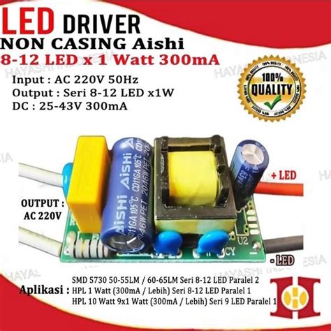 Jual Led Driver Led Watt W Ac Dc Ma Pcb Board Tanpa Casing Box Shopee Indonesia