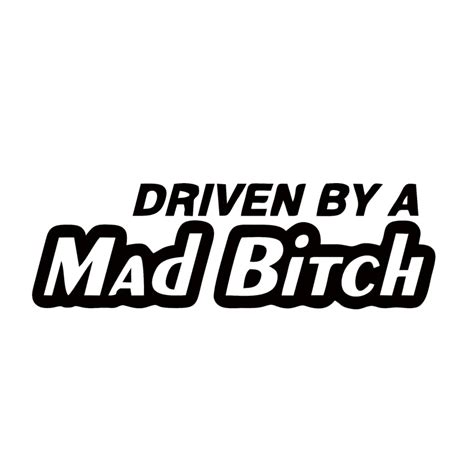 Personality Car Stickers Driven By A Mad Bitch Car Stickers Waterproof
