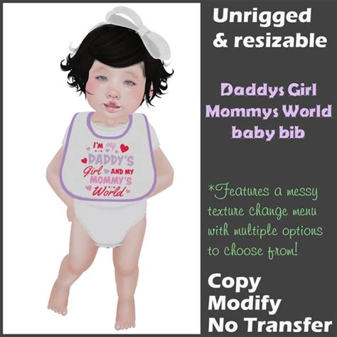 Second Life Marketplace Back To Basics Daddys Girl Mommys World Bib